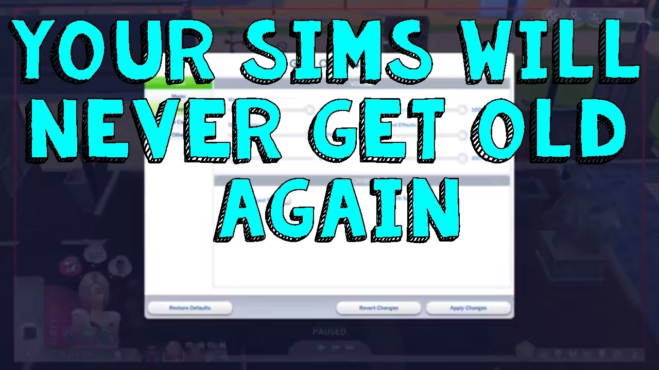 How To Make Your Sims Stay The Same Age Sims 4 - YouTube