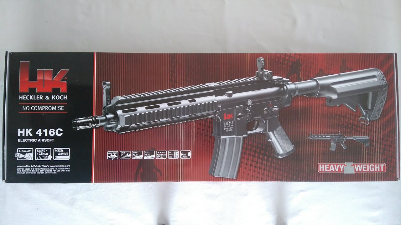 Heckler&Koch 416c Electric Airsoft (Review+Schusstest)(1080p HD) - YouTube