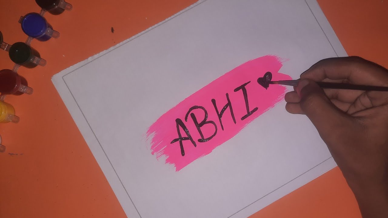 Abhi Name Draw /Comment Your Name - YouTube