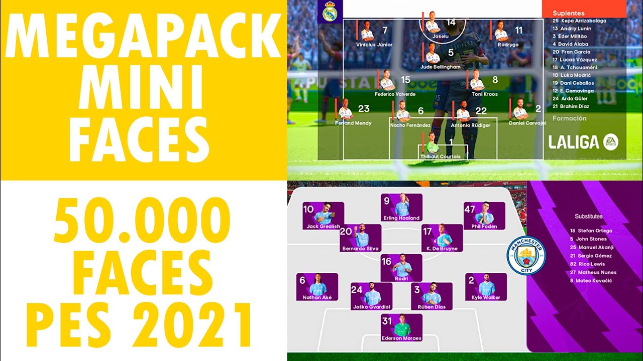 MEGA MINIFACE PACK PES 2021 & FL 24 / 50.000 MINIFACES / SIDER#pes2021 ...
