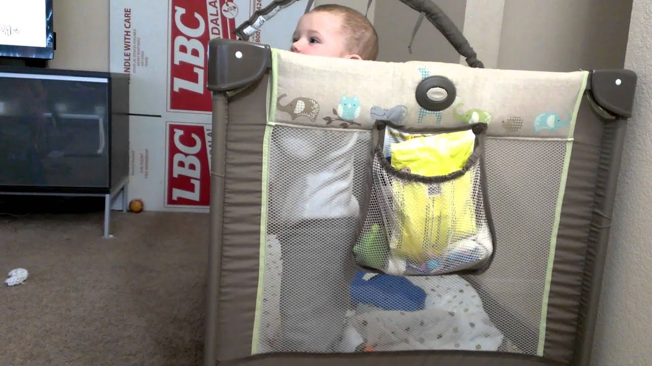 JJ jumping in Playpen - YouTube