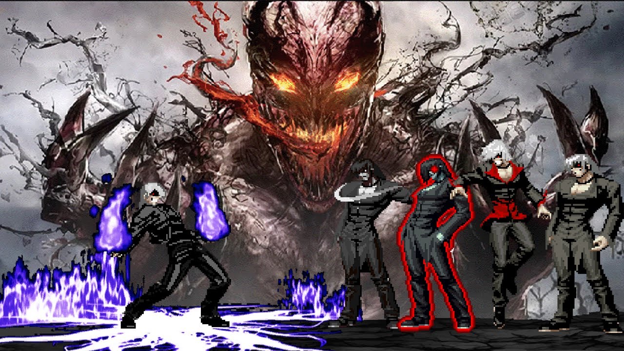 KOF MUGEN: OP.ELEMENT KYO VS TEAM ELEMENT - YouTube