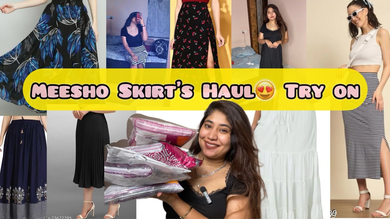 Meesho Skirts Haul😍Try on | Start-149 only - YouTube