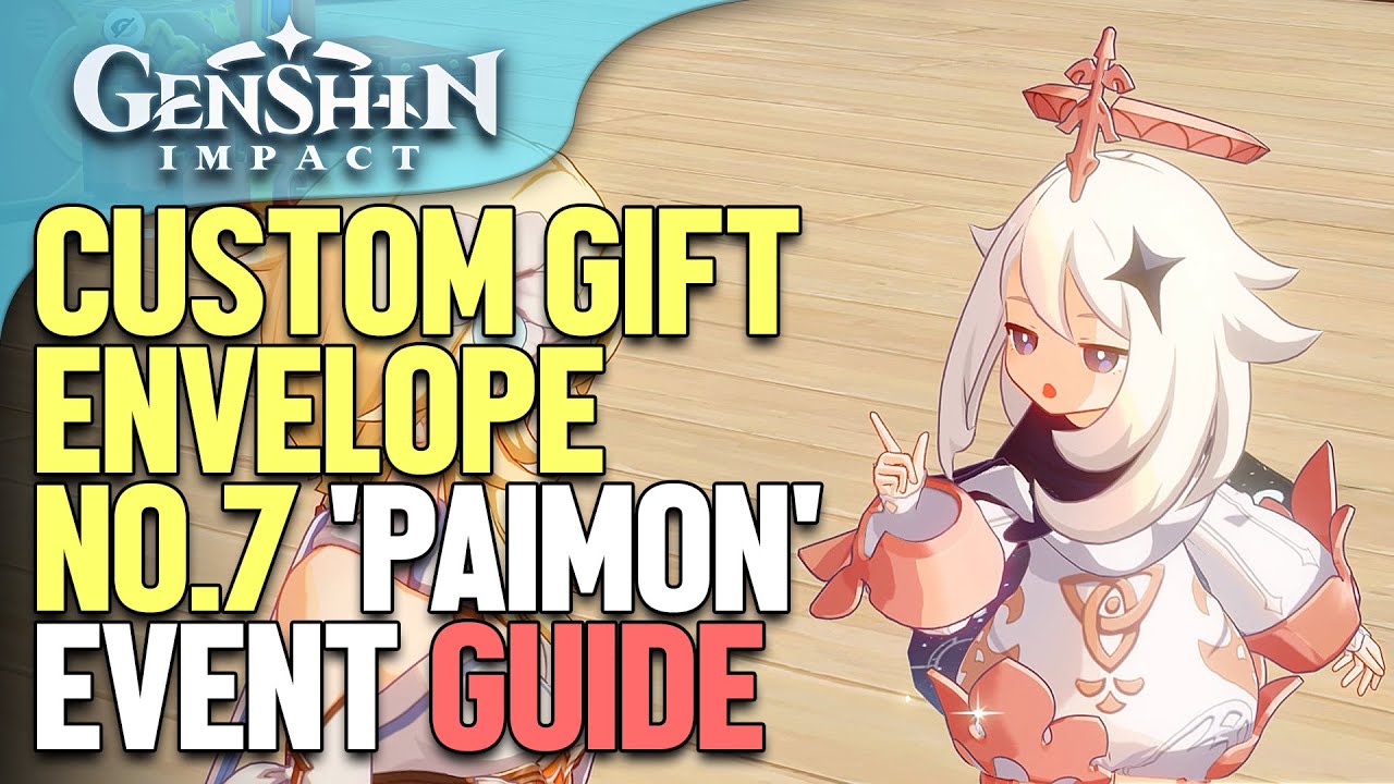 Custom Gift Envelope No.7 (Paimon) Event Guide Genshin Impact - YouTube