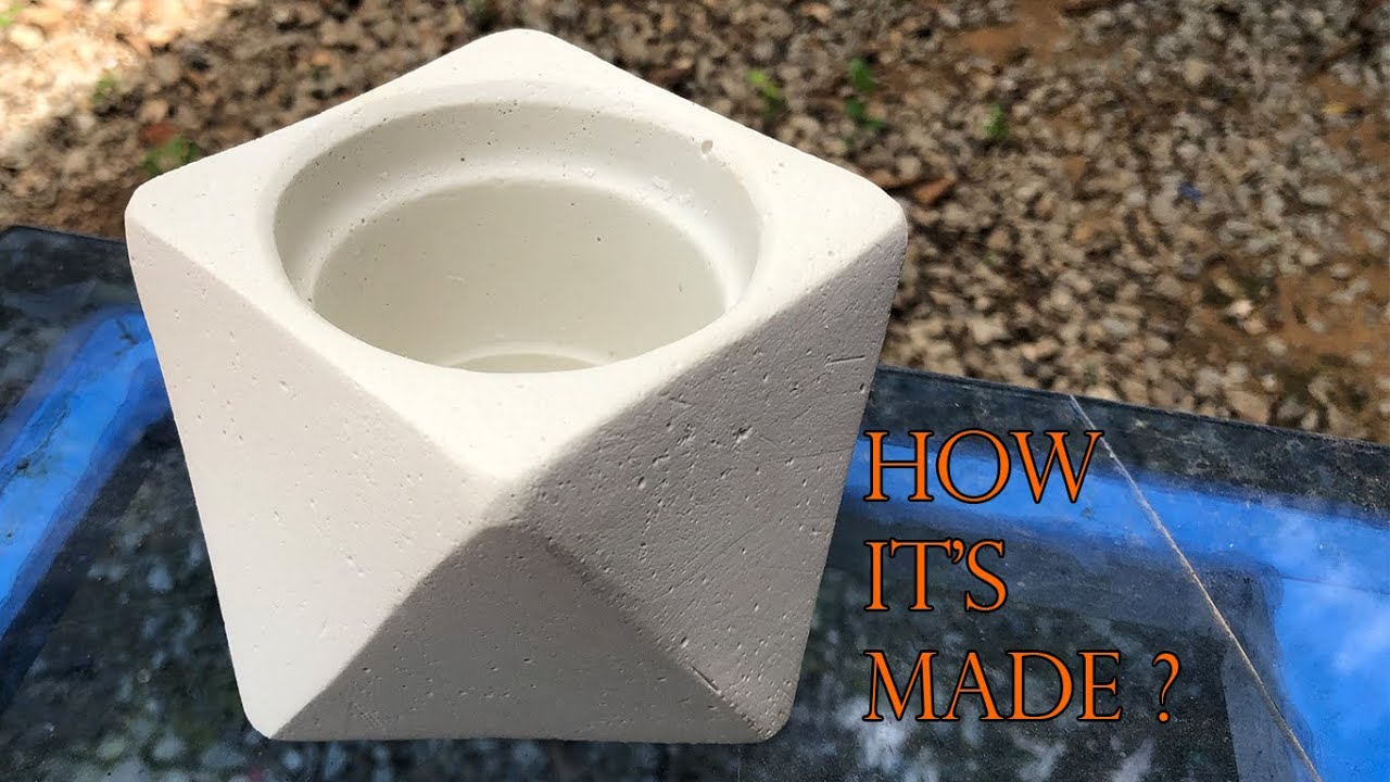 How to make flower pot with square and triangle shape #FlowerPots #DIY ...