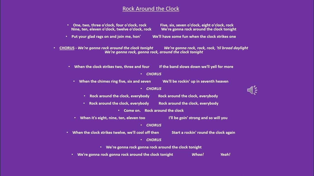 Rock Around the Clock lyrics - YouTube