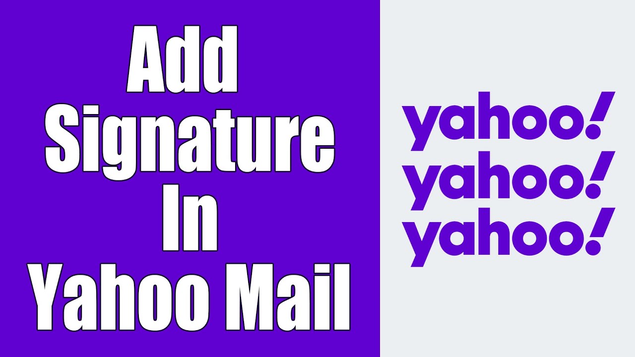 How To Add Signature In Yahoo Mail 2021 | Set Up & Create Email ...