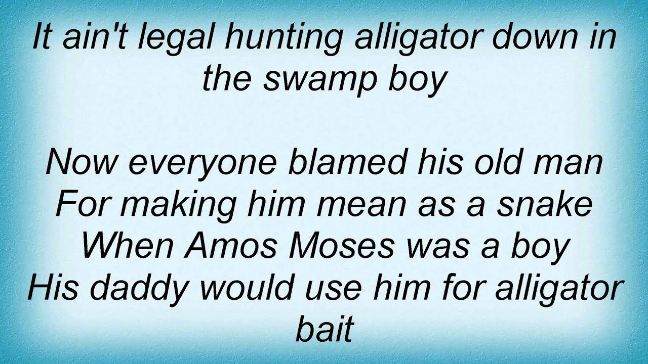 Jerry Reed - Amos Moses Lyrics - YouTube