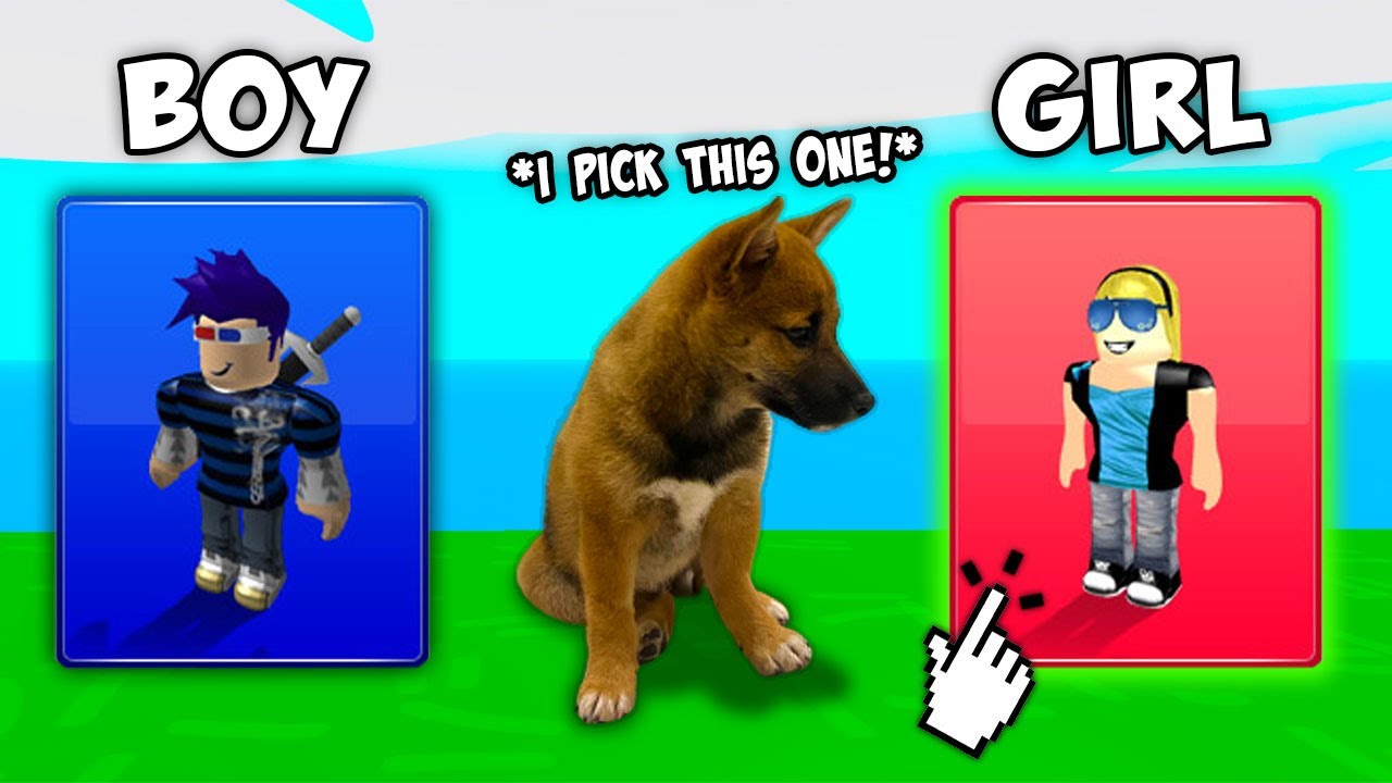 I Let My Puppy Choose My ROBLOX Avatar.. (ADORABLE) - YouTube