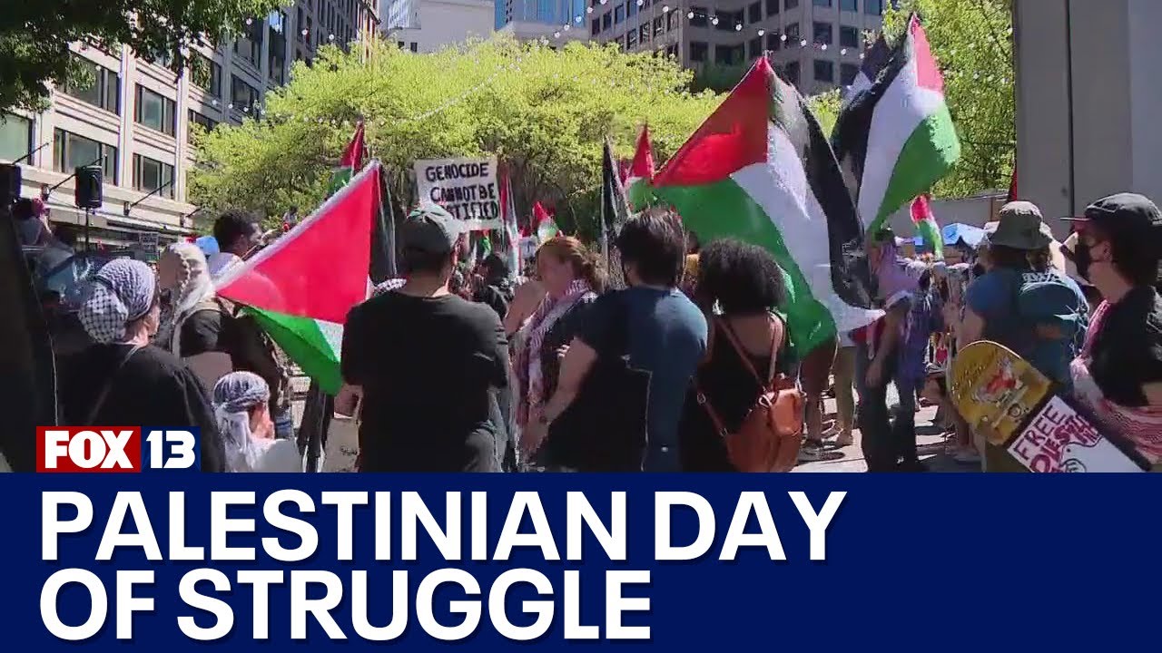 Hundreds of Seattle protesters gather for Palestinian Day of Struggle ...