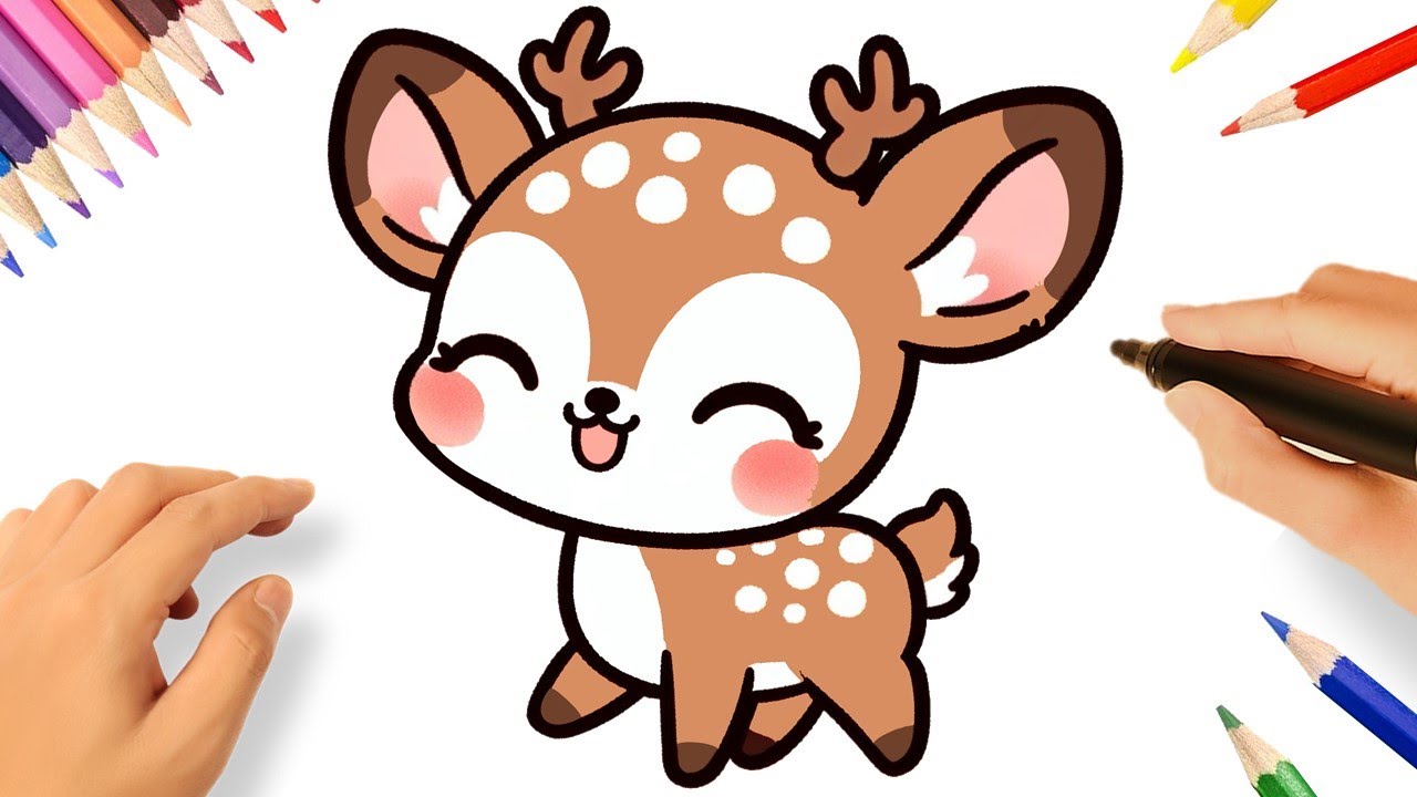 HOW TO DRAW A CUTE KAWAII DEER STEP BY STEP 🦌💟 - YouTube