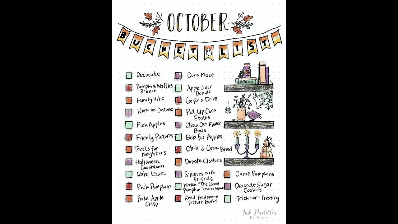 BUJO - October Bucket List #bujo #shorts - YouTube