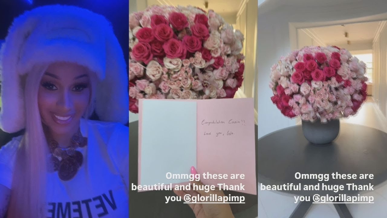 Cardi B Says Her And GloRilla Are Cousins After Receiving Flowers From ...