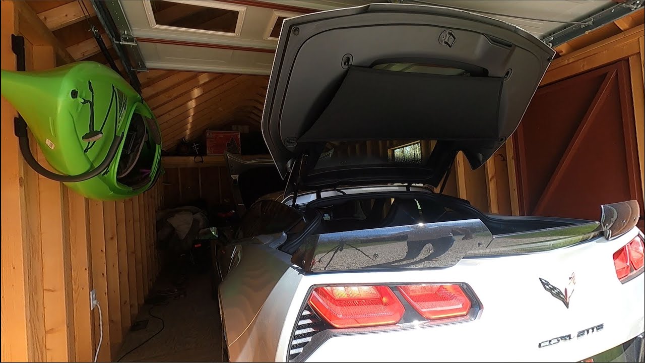 Replacing C7 Corvette trunk lift support struts - YouTube
