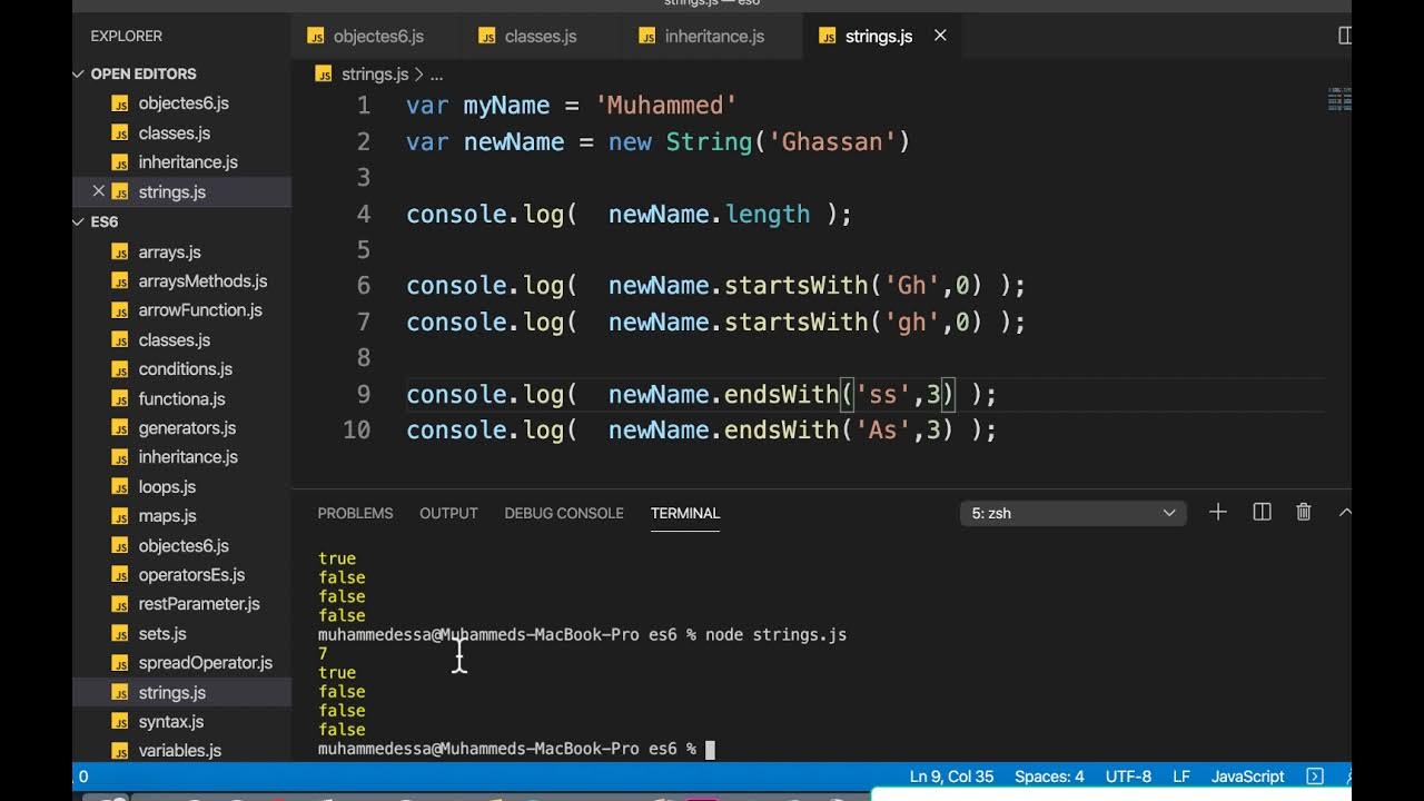 57 JavaScript ES6 | Strings & String Methods - YouTube