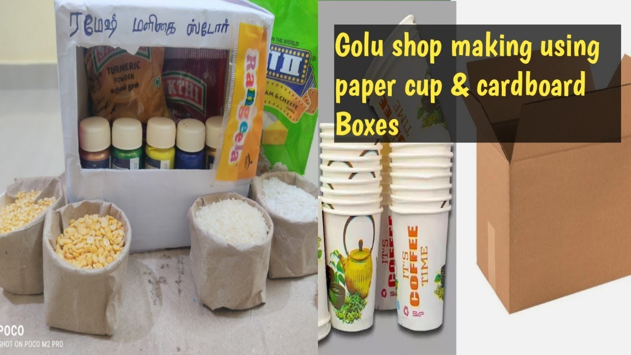 Navarathiri Golu |Golu ideas| Golu theme | Diy | How to make shop with ...