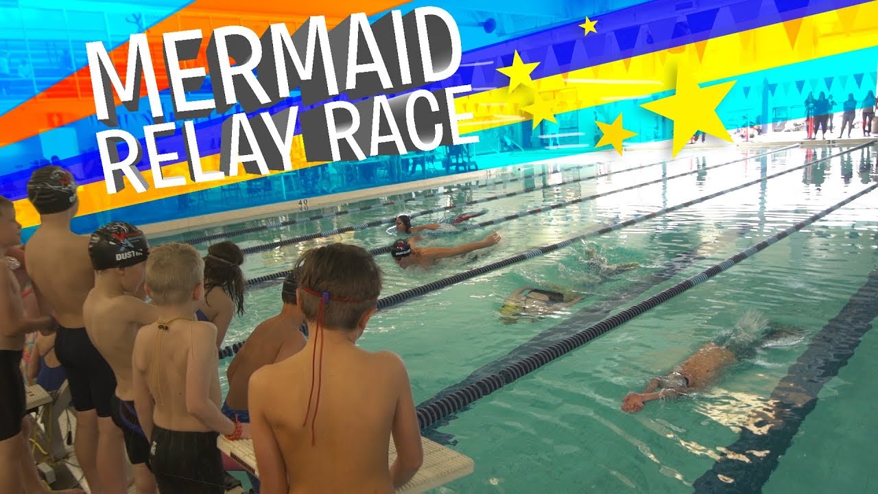 Mermaid Relay Race | Fin Fun Mermaid Tails - YouTube