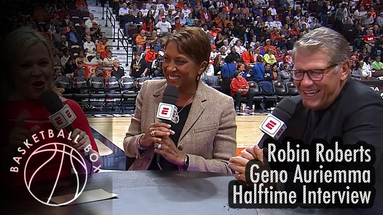 [WNBA Finals Game3] Robin Roberts, Geno Auriemma, Halftime Interview ...