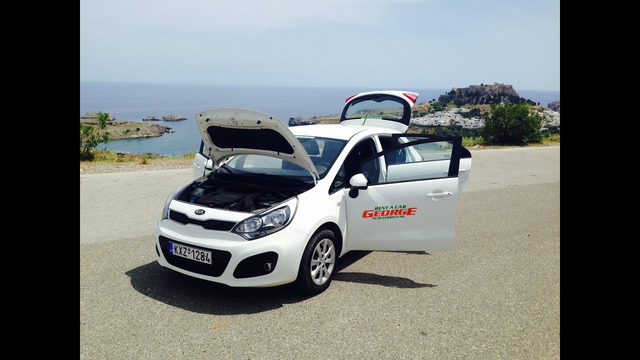 Kia Rio Diesel - Rent a Car Rhodes Rodos | Georgecars.com - YouTube