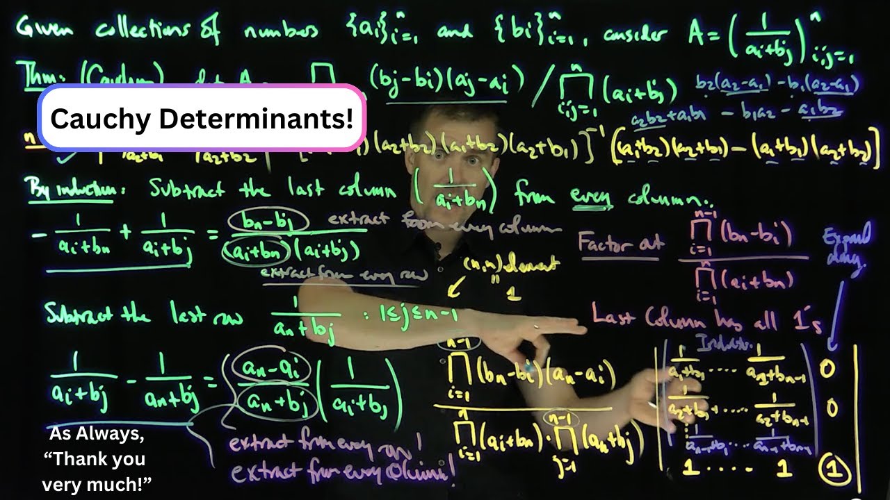 Cauchy Determinants - YouTube