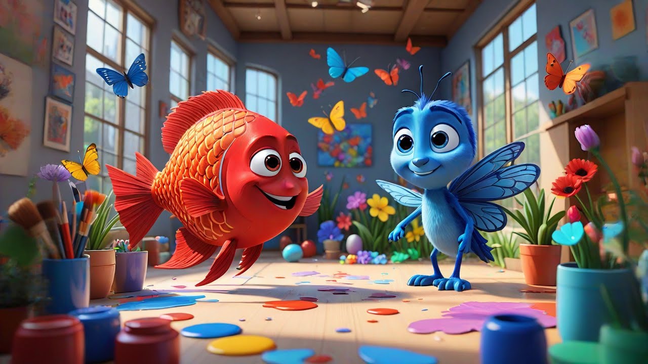 Three Little Brushes Paint a Song | Colors and Creativity Rhyme for ...