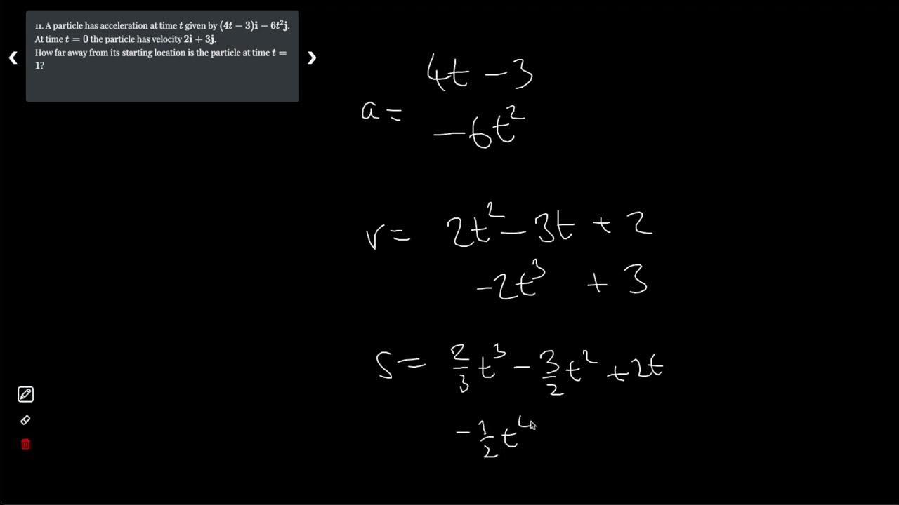 A Level Maths - Variable Acceleration Q11 (mathsquestions.app) - YouTube