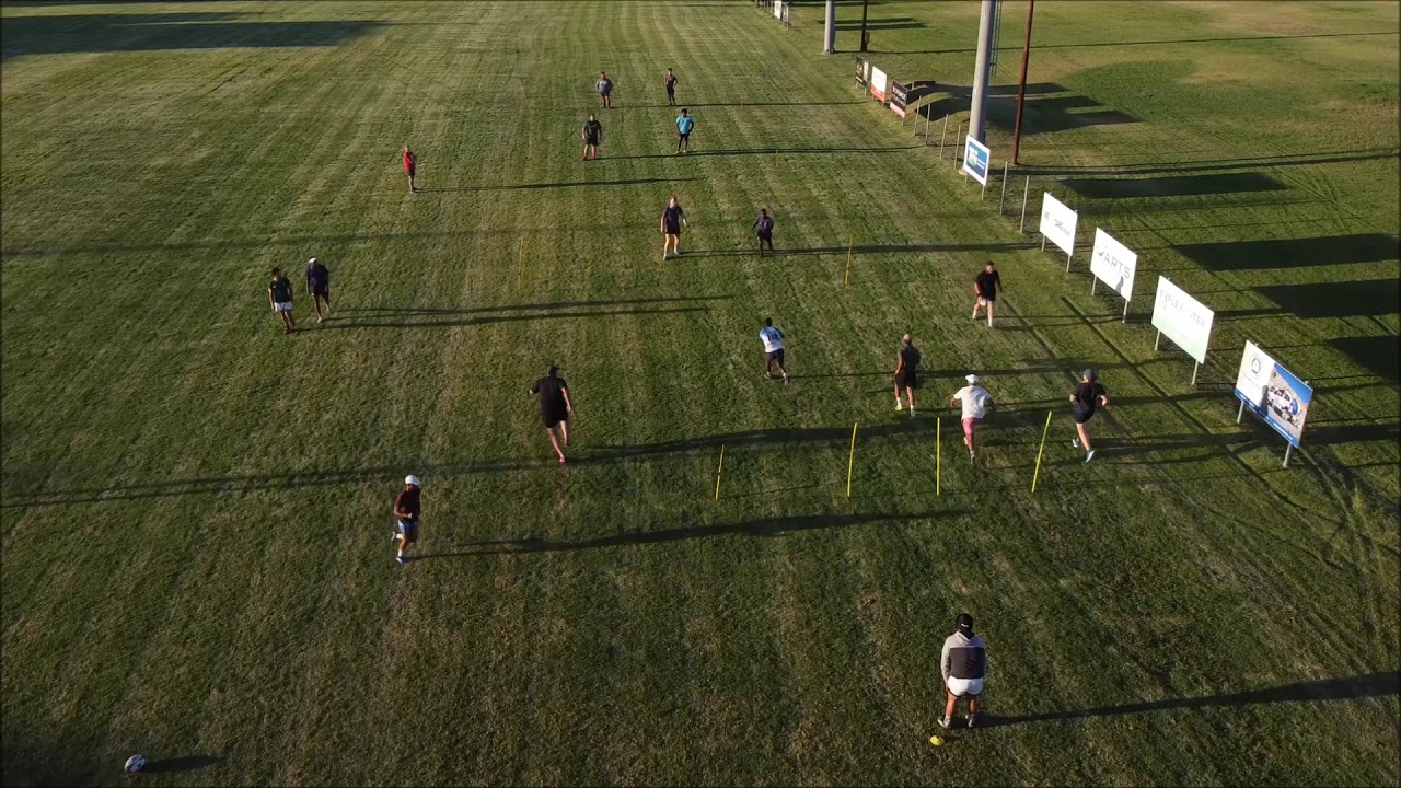Rugby skill drill - 3v2 drone footage - YouTube