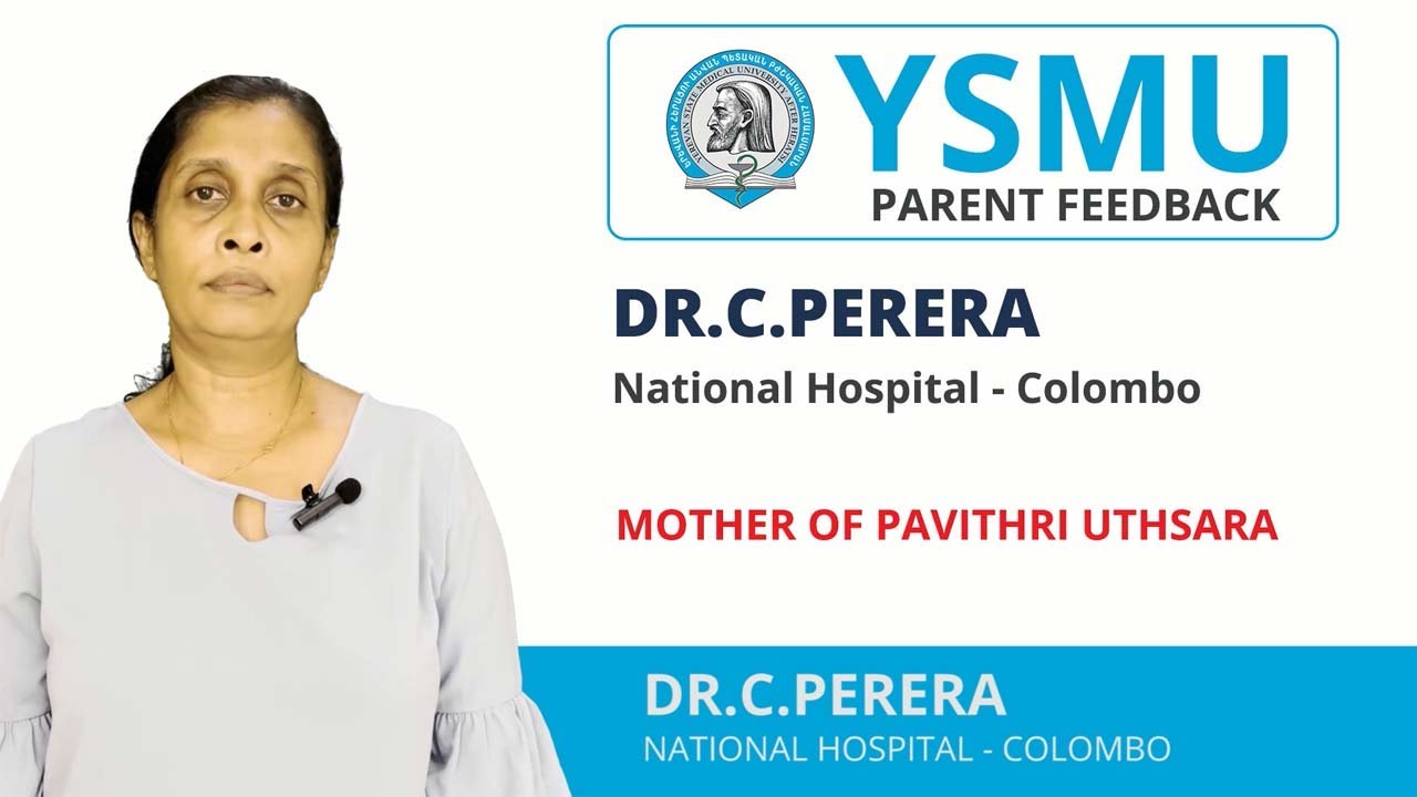 World Class Medical Education | YSMU Parent Feedback | Dr. C.Perera ...