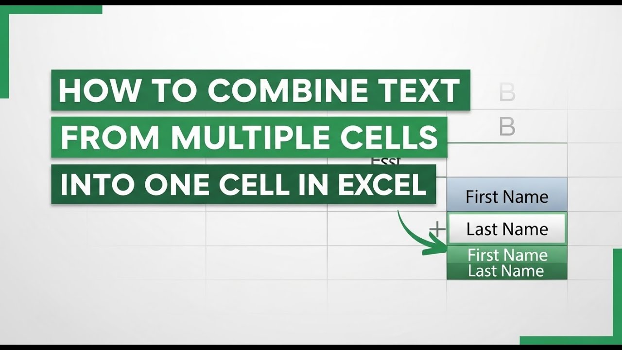 How to Combine Text from Multiple Cells into One Cell in Excel - YouTube
