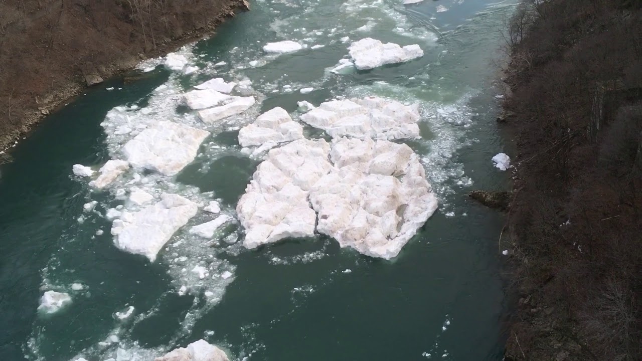 Niagara Falls Ice bridge break up 2018 - YouTube