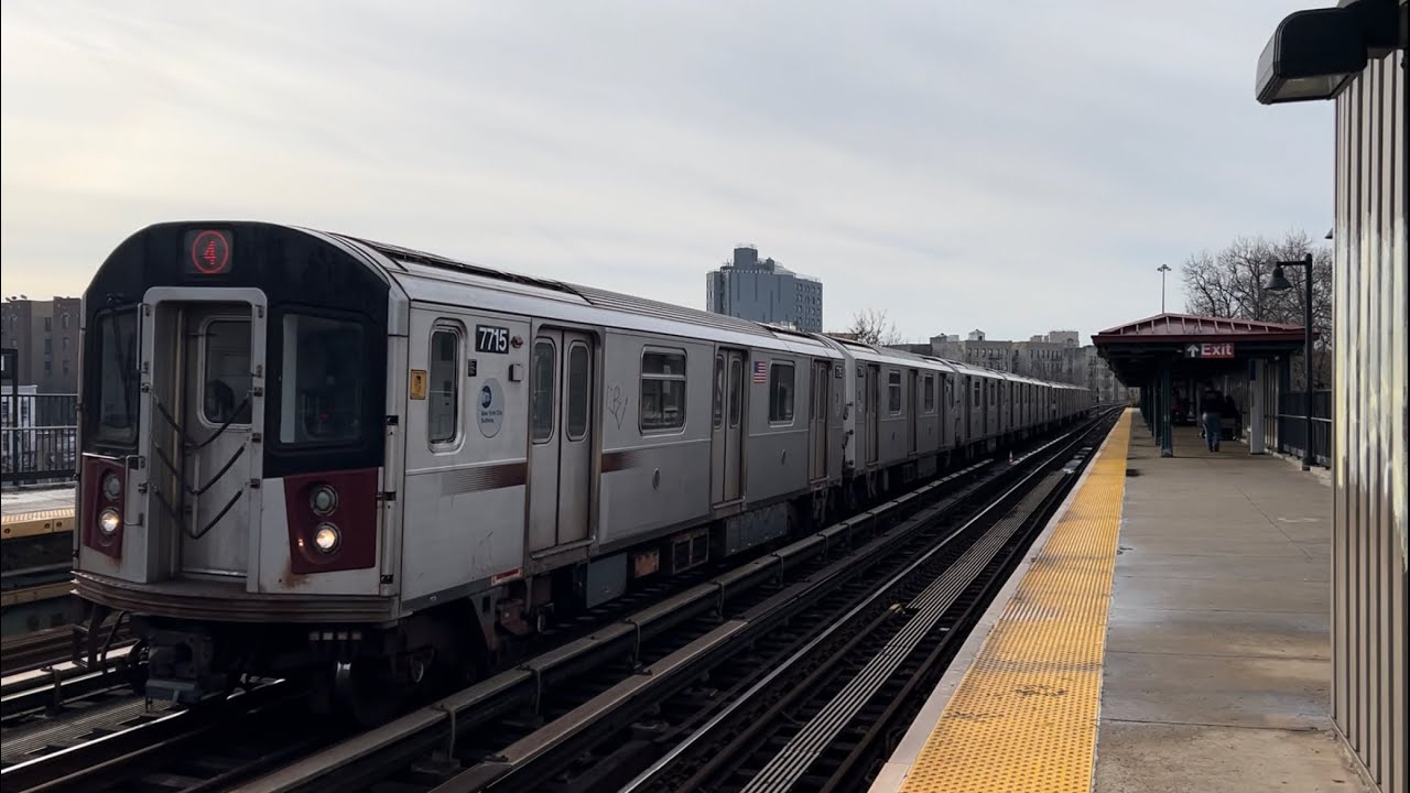 IRT Jerome Ave Line: (4) Lcl/Exp Trains with Yard Move Action @ Bedford ...