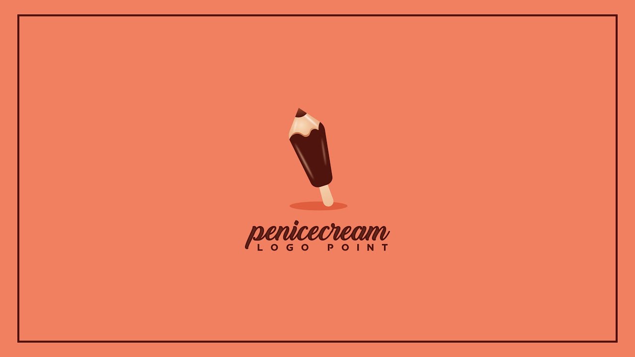 Logo Design | How to make pen ice cream Logo Design in - Adobe ...