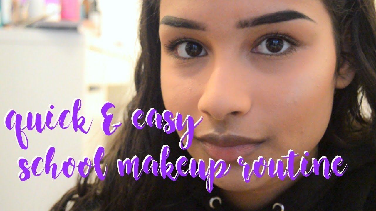 Quick & Simple Everyday School Makeup Look | BeautyByAneesah x ♡ - YouTube