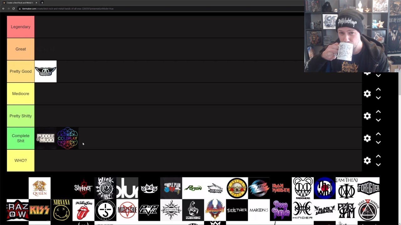 Best Rock And Metal Bands Of All Eras - Tier List - YouTube