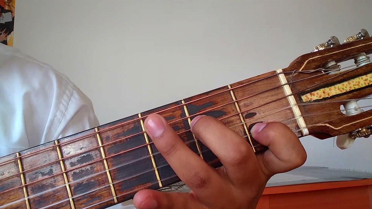 Como Tocar el Acorde Do 7 Mayor en Guitarra, Do Séptima Mayor, Tutorial ...