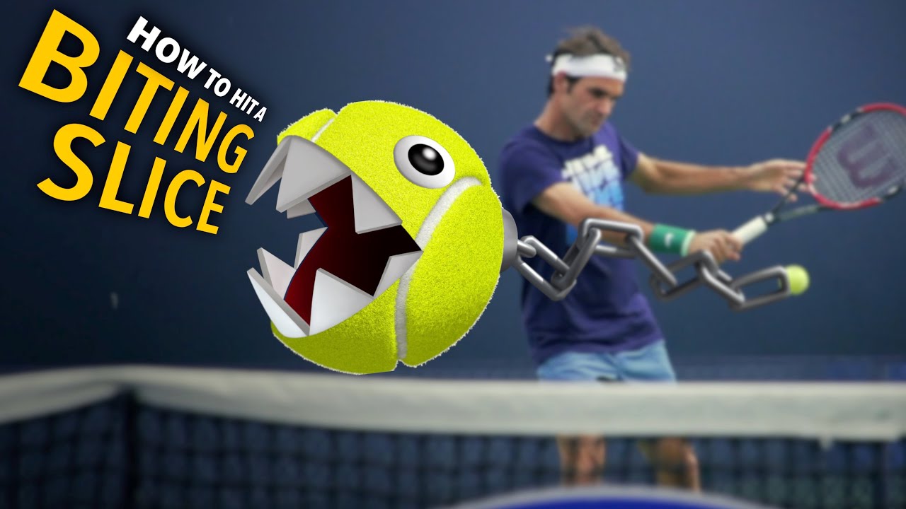 How to hit a BITING Slice (tennis lesson) - YouTube