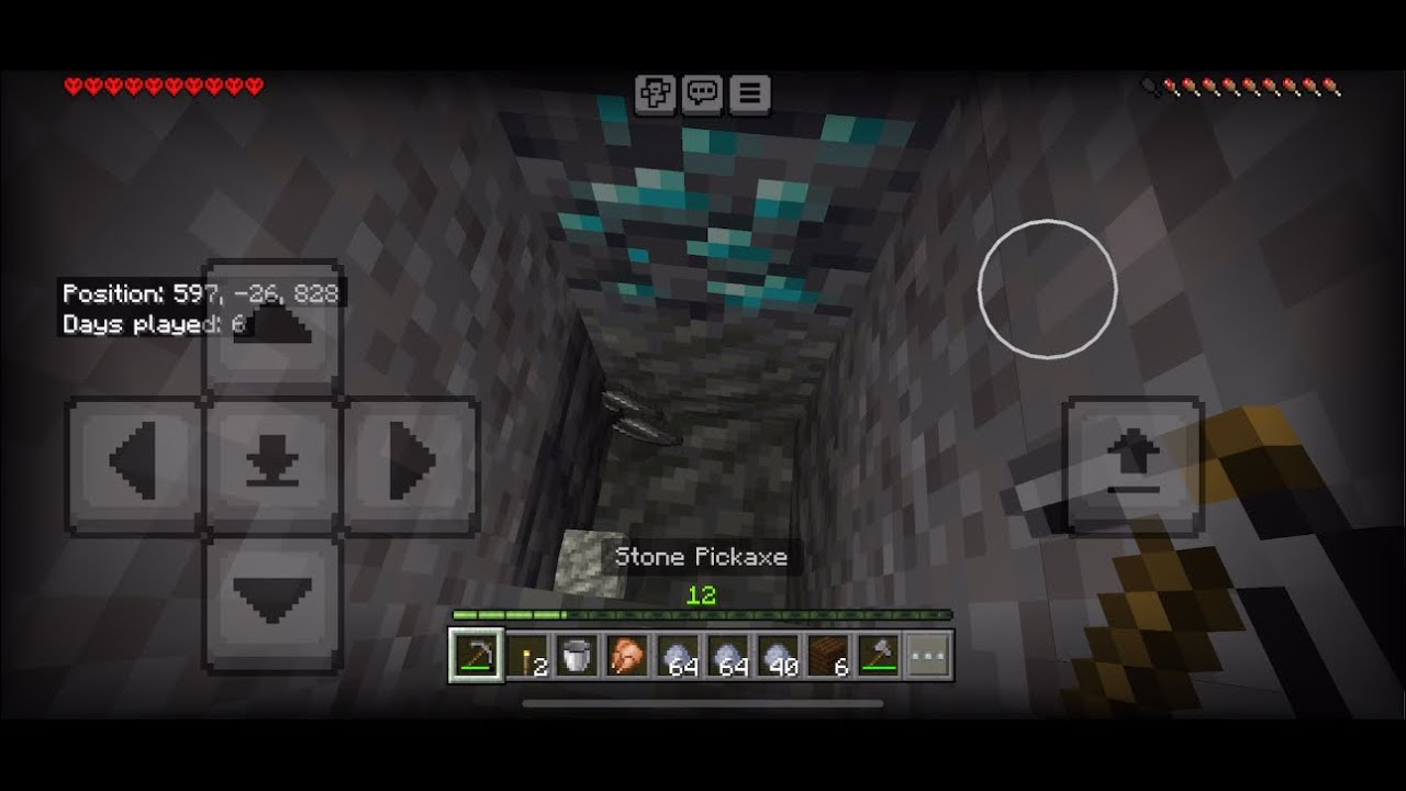 Minecraft Hardcore S7 Part 3 (Days 5-7) Mining in a straight line - YouTube