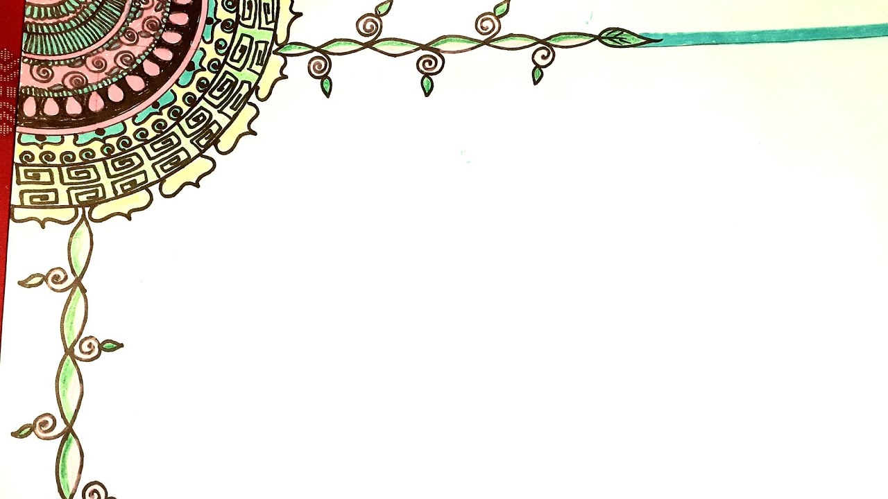 How to draw corner side mandala art.Mandala art.Easy mandala art. - YouTube