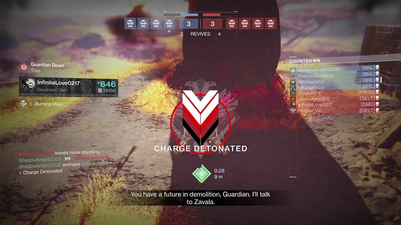 Destiny 2 - Burning Maul chases Kill - YouTube