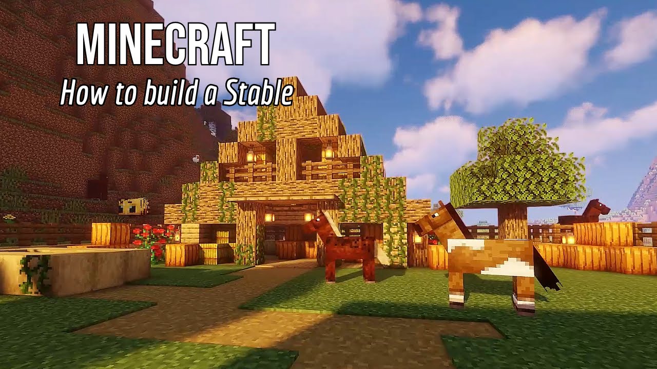 How to build a Stable // Minecraft Tutorial - YouTube