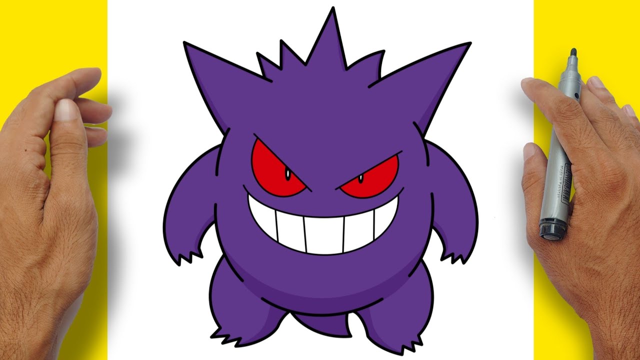 How to Draw GENGAR Easy Step-by-step | Pokemon - YouTube