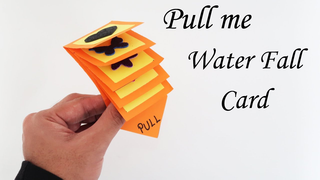 DIY - Water Fall Card | Pull Me Waterfall Card | Best Gift Card - YouTube