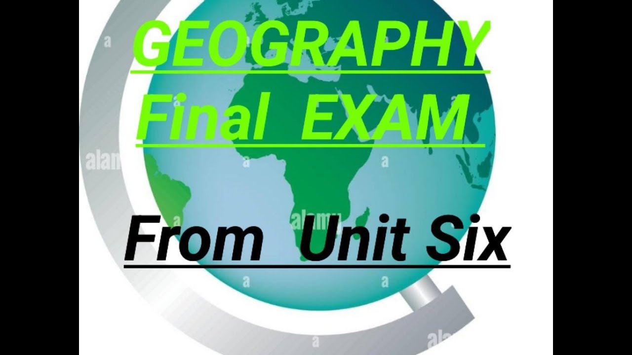 FRESHMAN GEOGRAPHY CHAPTER 6 FINAL EXAM # Soils, Natural Vegetation and ...