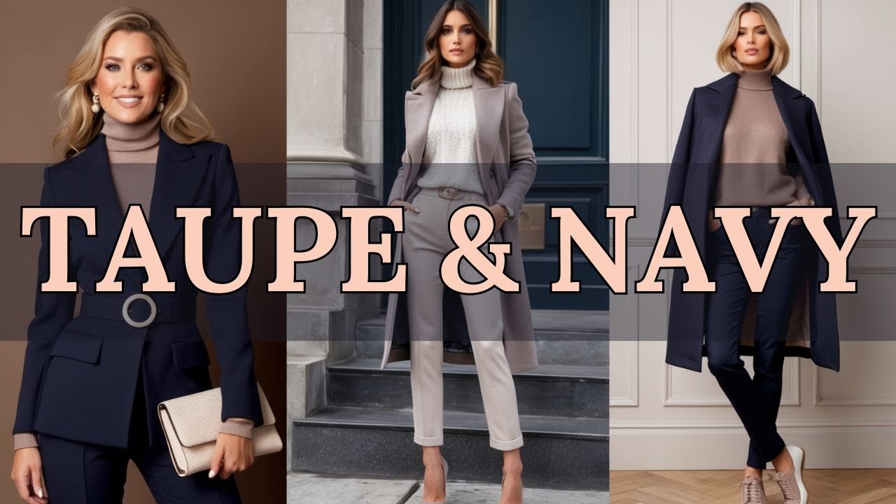 Taupe & Navy Color Combo: Basics Winter Outfits for Effortless Style ...