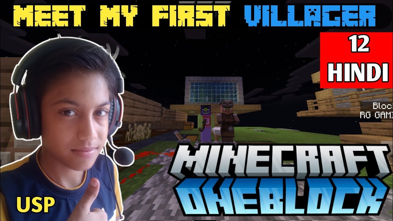 USP Meet My First Villager on Minecraft One Block part - 12 - YouTube