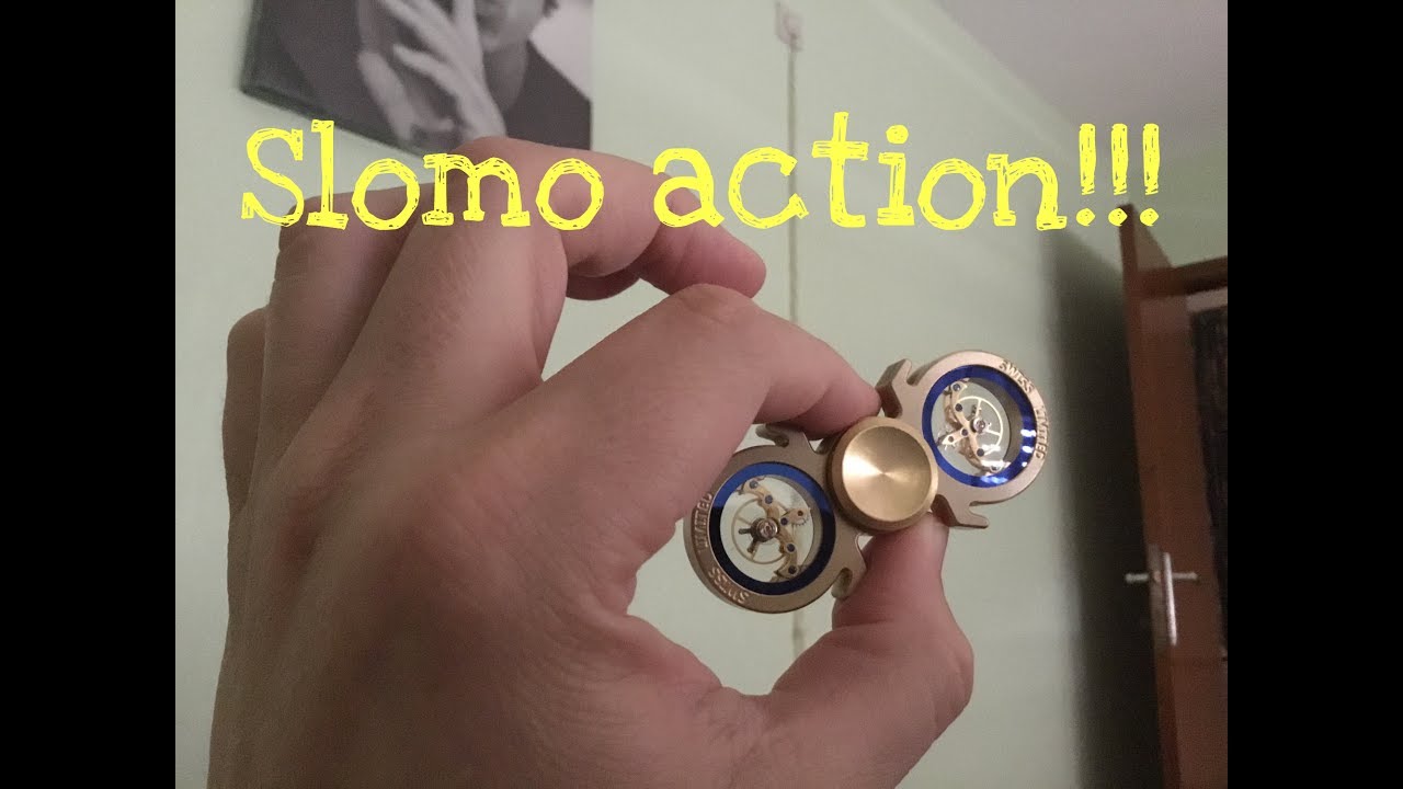 Slomotion limited swiss made clock fidget spinner - YouTube