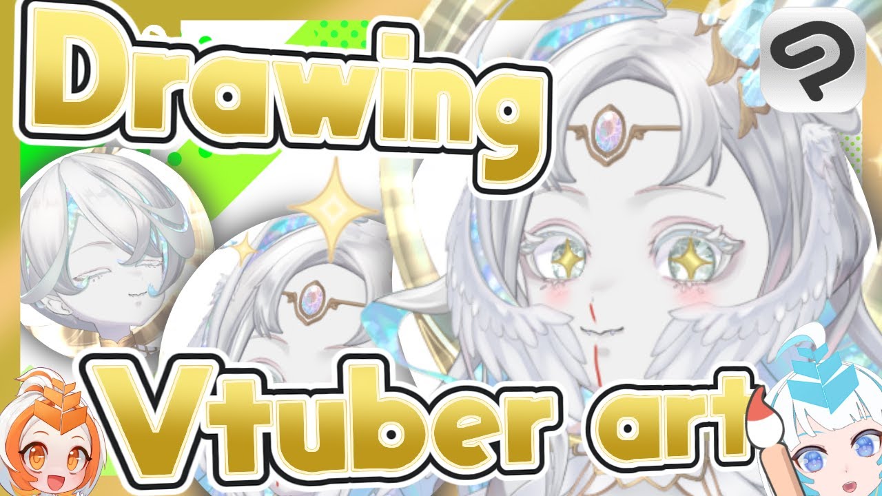 (JP/EN) Drawing and rigging 2D Vtuber for Meowimasu: Making hair ...