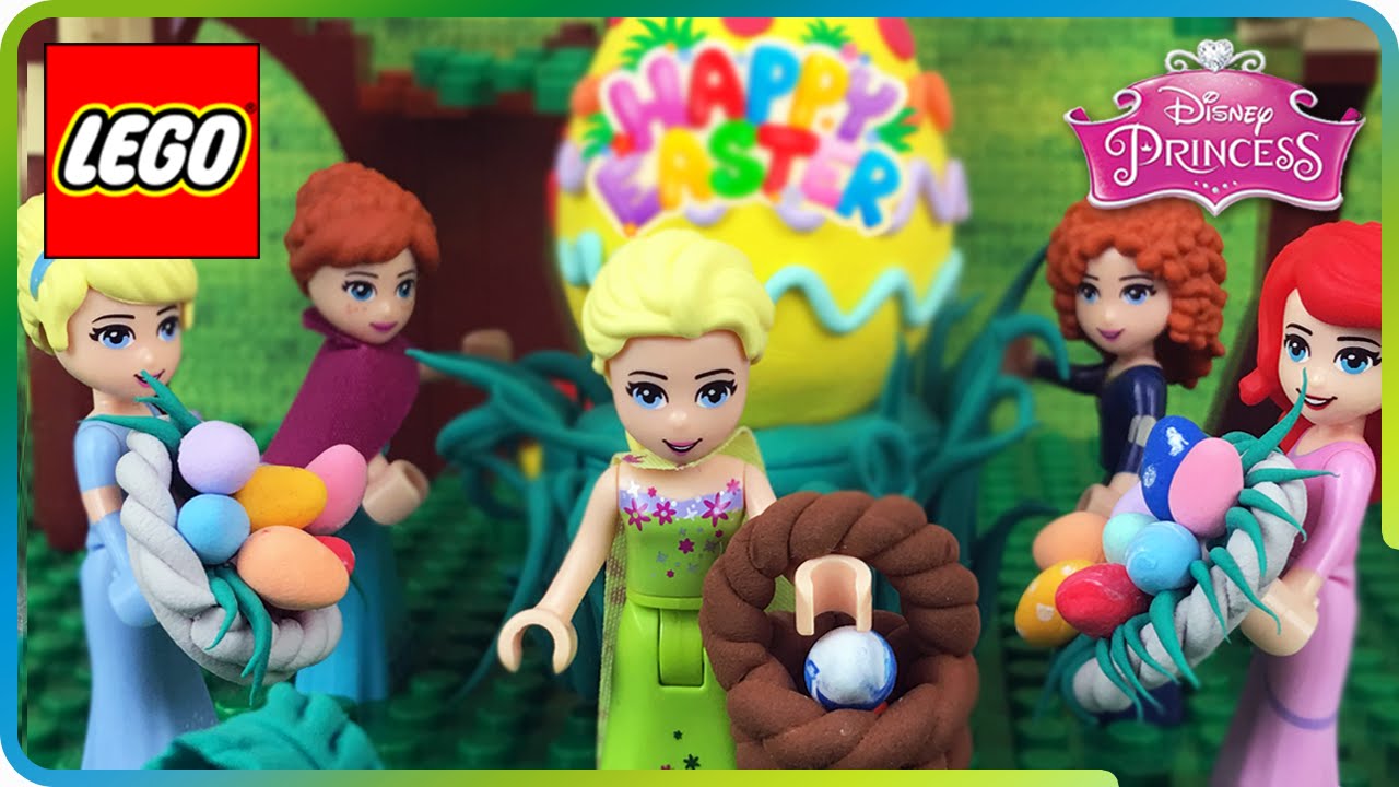 ♥ LEGO Disney Princess EASTER EGG HUNT Stop Motion (Frozen Elsa, Anna ...