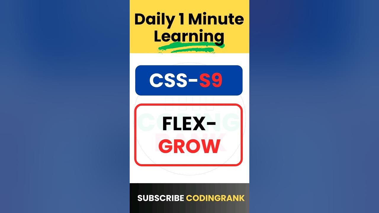 CSS Flex-Grow Property #shorts #youtubeshorts #shortvideo #frontend #css #coding #css #css3 #css ...