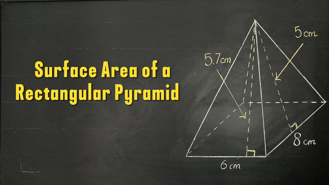 Surface Area of a Rectangular Pyramid - YouTube